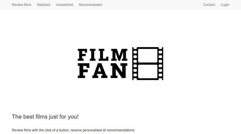 FilmFan 是一个提供个性化电影推荐和评论服务的平台。-SOAI.IM