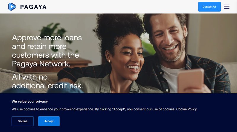 Pagaya是一个AI驱动的贷款网络，连接借贷合作伙伴和机构投资者，提供智能贷款审批和风险管理服务。-SOAI.IM