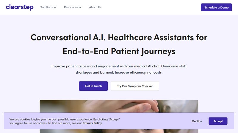 Clearstep提供医疗AI聊天解决方案，帮助患者自我分诊、导航医疗服务，并优化医疗团队的工作流程。-SOAI.IM