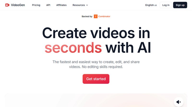 VideoGen是一个AI视频生成器，帮助用户快速创建、编辑和分享视频。-SOAI.IM