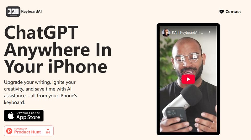 通过iPhone键盘提供AI辅助写作和创意激发工具-SOAI.IM