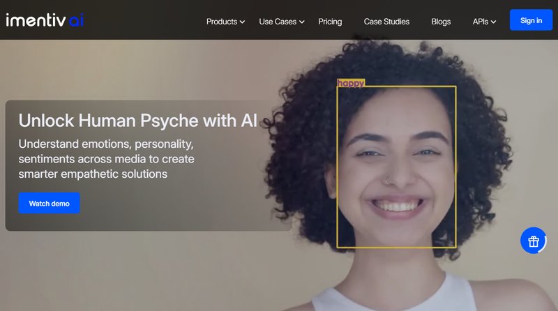 Imentiv AI提供基于人工智能的情感识别软件，帮助用户分析视频、音频和文本中的情感，以创建更具吸引力的内容。-SOAI.IM