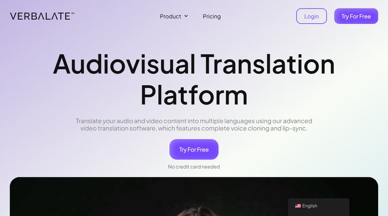 Verbalate是一款先进的视频和音频翻译软件，提供语音克隆和唇语同步功能，支持多语言翻译，适用于教育、内容创作和产品营销等多个领域。-SOAI.IM