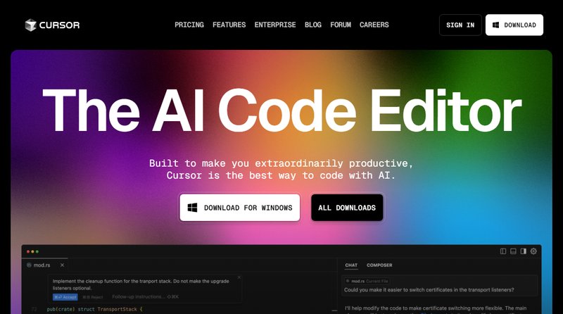 Cursor 是一款基于 AI 的代码编辑器，旨在提高开发者的生产力。-SOAI.IM
