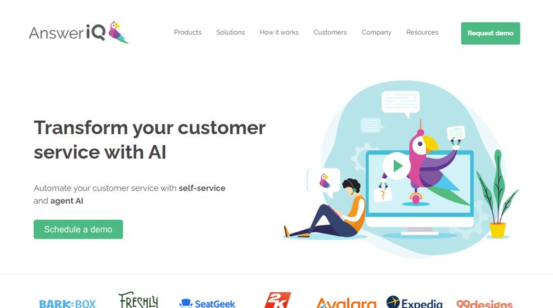 AnsweriQ 提供基于 AI 的客户服务和支持解决方案，通过自助服务和代理 AI 实现客户服务的自动化。-SOAI.IM