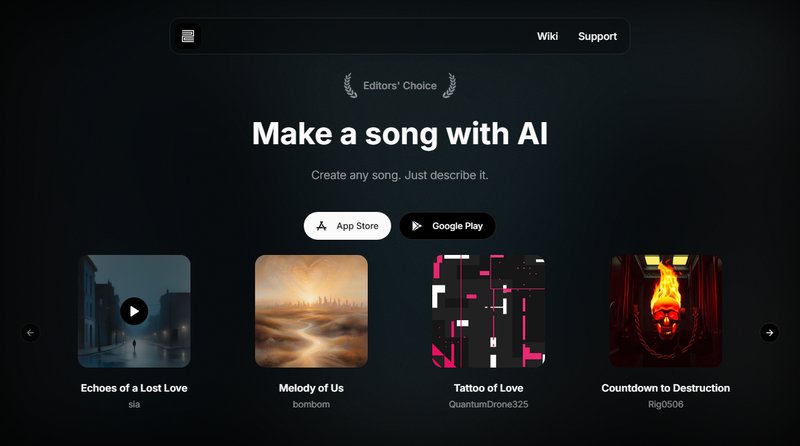 AI歌曲和音乐生成器，用户可以通过描述来创作任何歌曲-SOAI.IM