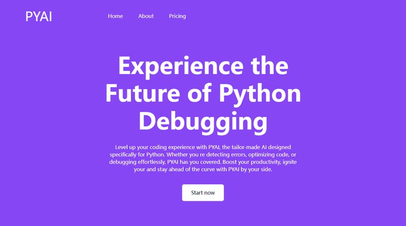 PYAI是一款专为Python开发者设计的AI工具，旨在提升编码体验，帮助检测错误、优化代码和轻松调试。-SOAI.IM
