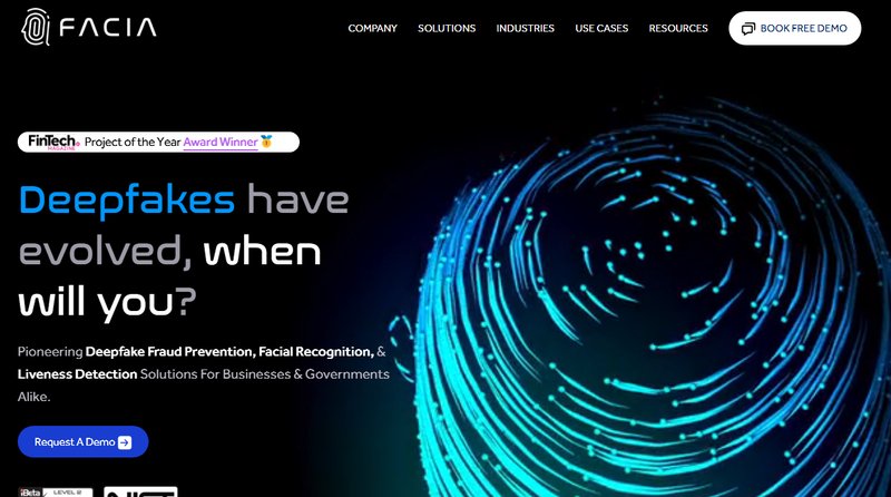 Facia提供全球最快的3D活体检测和深度伪造检测技术，帮助企业提升安全性和用户体验。-SOAI.IM