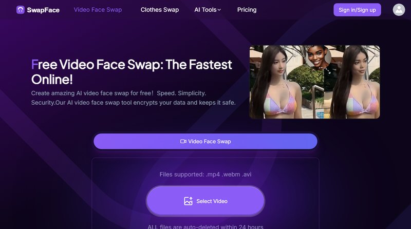 SwapFace提供免费的在线视频换脸服务，支持多种视频格式，确保数据安全和隐私保护。-SOAI.IM