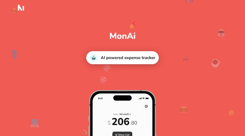 MonAi是一款AI驱动的智能消费追踪应用，用户可以通过语音或文本输入消费记录，AI自动解析并分类消费信息。-SOAI.IM