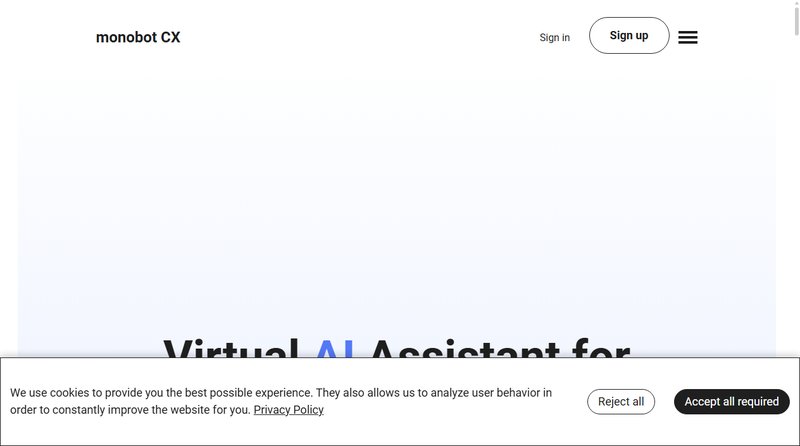 Monobot AI Assistant 提供创新的AI解决方案，帮助企业自动化调度、预约、产品咨询等业务流程。-SOAI.IM