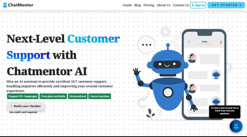 Chatmentor是一个AI聊天机器人构建平台，提供24/7客户支持、多语言服务和强大的AI模型选择。-SOAI.IM