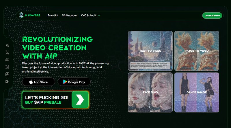 AI Powers 是一个结合区块链技术和人工智能的视频创作平台，提供文本到视频、图像到视频等功能。-SOAI.IM