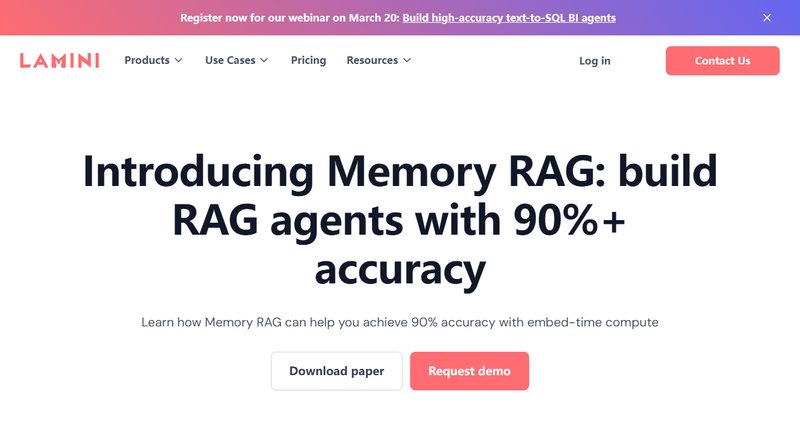 Lamini 是一个企业级大语言模型平台，专注于提高LLM的准确性和效率，减少幻觉，并提供多种AI产品和服务。-SOAI.IM