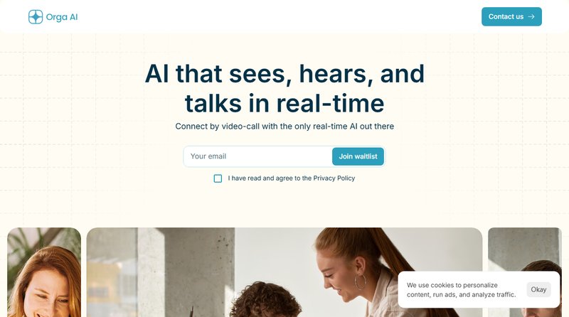 Orga AI 提供实时视频通话功能，能够看、听、说，并与用户进行互动。-SOAI.IM