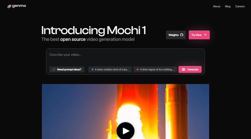 Genmo提供开源视频生成模型Mochi 1，专注于高质量视频生成技术。-SOAI.IM
