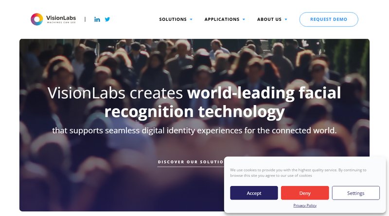 VisionLabs提供世界领先的面部识别技术，支持无缝的数字身份体验。-SOAI.IM