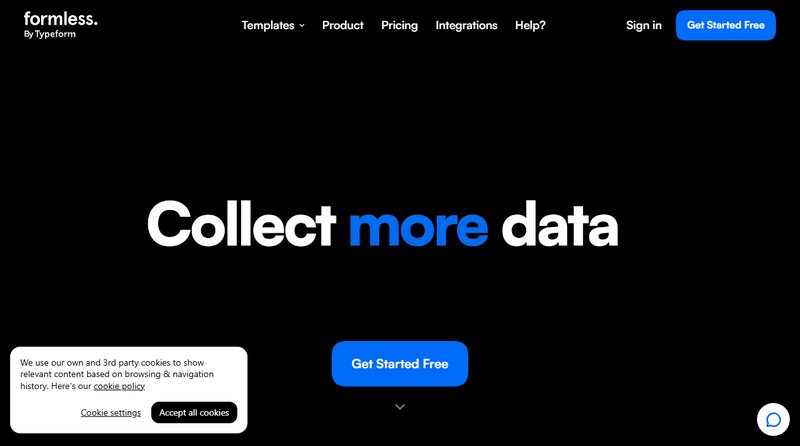 Formless是一个AI驱动的表单工具，能够提问和回答问题，支持多语言和多平台嵌入。-SOAI.IM