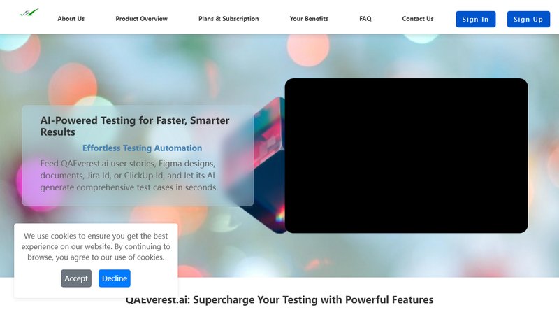 QAEverest是一个AI驱动的测试自动化平台，旨在通过人工智能技术简化和加速软件测试过程。-SOAI.IM