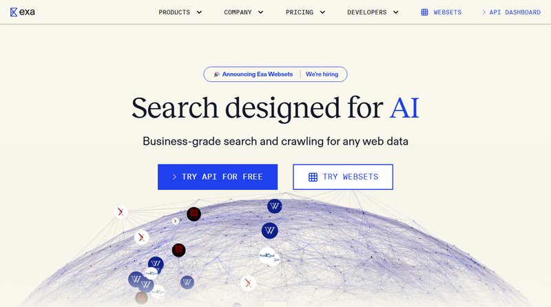 Exa提供强大的网络搜索API和AI网络研究工具，帮助用户获取高质量的网络数据。-SOAI.IM
