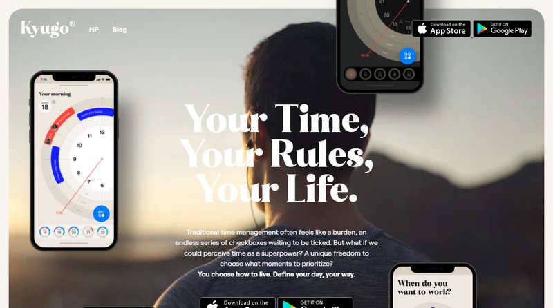 Kyugo是一款创新的日历应用，旨在帮助用户以更直观和个性化的方式管理时间。-SOAI.IM