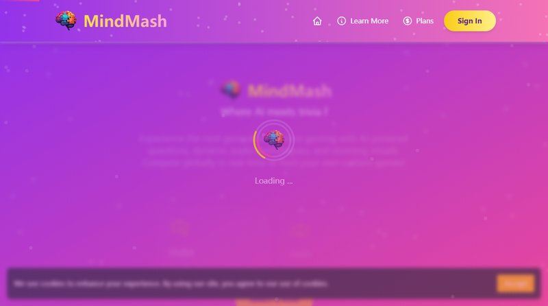 MindMash是一个结合AI与问答的游戏平台，提供全球实时竞赛和自定义游戏功能。-SOAI.IM