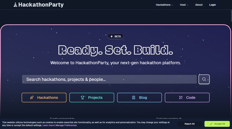 HackathonParty是一个下一代黑客马拉松平台，为参与者和组织者提供全面的工具和资源。-SOAI.IM