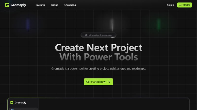 Gromaply是一个强大的项目架构和路线图创建工具，提供多种功能来帮助用户管理和设计项目。-SOAI.IM