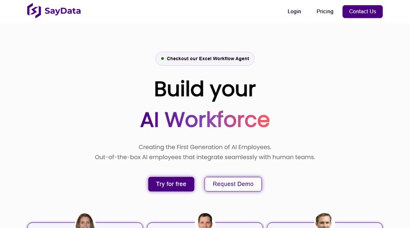 SayData提供AI员工服务，帮助企业提升销售、营销和客户支持效率。-SOAI.IM