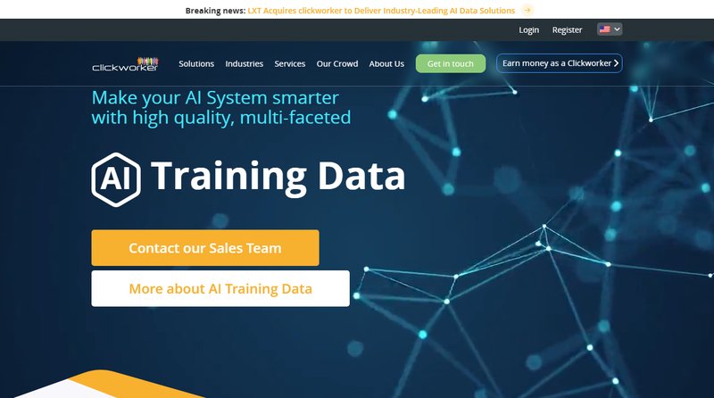 clickworker提供高质量的AI训练数据和其他数据管理服务，帮助客户优化AI系统。-SOAI.IM