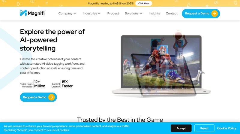 Magnifi提供基于AI的自动化体育视频高光时刻生成和内容生产服务，帮助用户提升视频制作效率和观众参与度。-SOAI.IM