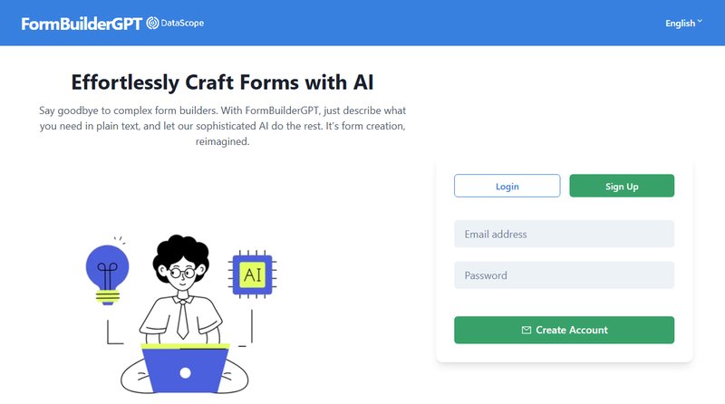 FormBuilderGPT是一款基于AI的表单创建工具，旨在简化表单创建过程。-SOAI.IM