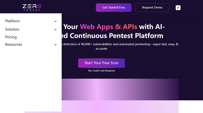 ZeroThreat 是一个 AI 驱动的渗透测试和动态应用安全测试 (DAST) 工具，专注于 Web 应用和 API 的安全。-SOAI.IM