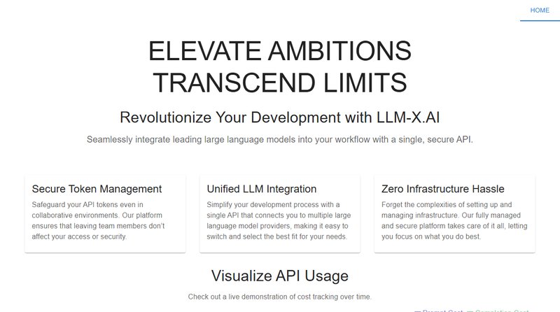 LLM-X提供大模型集成服务，简化开发流程，确保安全令牌管理。-SOAI.IM