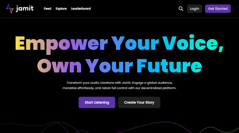 Jamit是一个去中心化的音频创作和分享平台，允许用户创建、分享和收听音频故事，同时提供全球覆盖、参与奖励和独特的NFT体验。-SOAI.IM