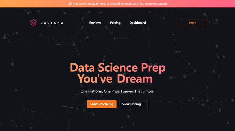 Daetama是一个专注于数据科学和SQL学习的平台，提供免费和付费内容，帮助用户提升技能并准备技术面试。-SOAI.IM