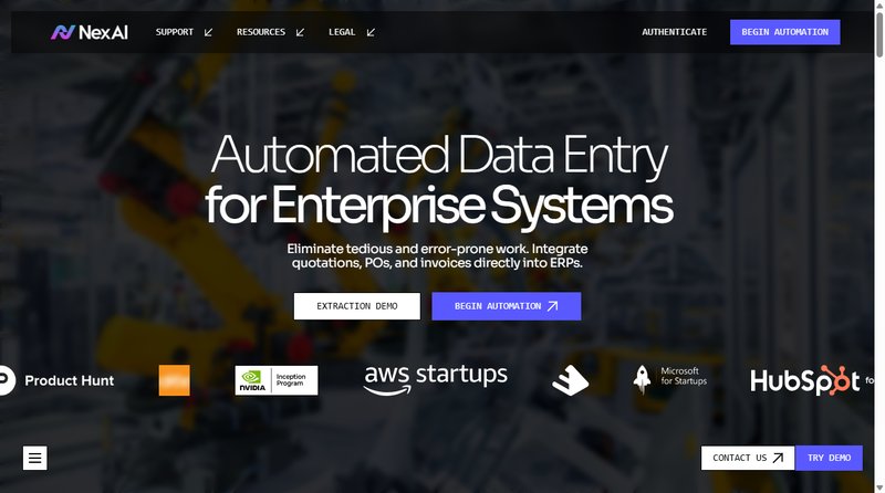 Nex AI 提供企业系统的自动化数据录入服务，帮助企业消除繁琐且容易出错的工作，集成报价单、采购订单和发票到ERP系统中。-SOAI.IM