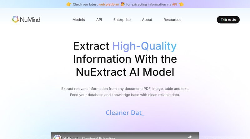 NuMind提供高质量的信息提取服务，帮助用户从各种文档中提取结构化信息。-SOAI.IM