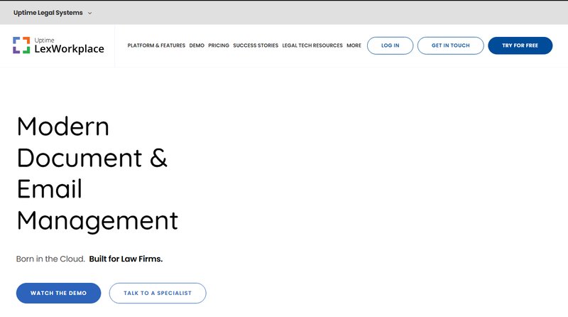 LexWorkplace是一款专为律师事务所设计的文档和电子邮件管理软件，提供全面的文档管理、电子邮件管理、共享协作和数据安全功能。-SOAI.IM
