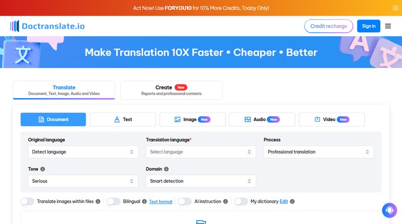 提供多语言文档翻译服务，支持实时翻译和多种文件格式转换。-SOAI.IM