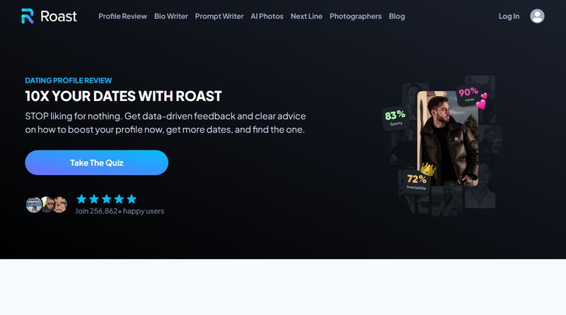 ROAST 提供数据驱动的约会资料优化服务，帮助用户获得更多约会机会。-SOAI.IM