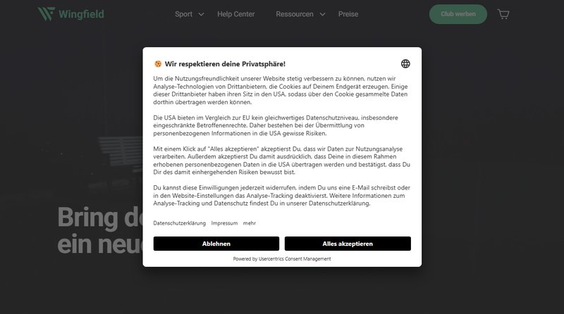Wingfield提供先进的网球和匹克球追踪技术，帮助提升运动表现。-SOAI.IM