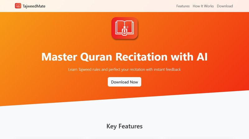 TajweedMate是一款AI驱动的古兰经诵读学习应用，帮助用户掌握古兰经诵读规则。-SOAI.IM