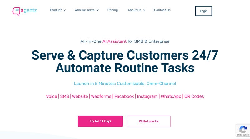 Agentz是一个AI驱动的数字接待员，旨在帮助中小企业和企业客户全天候自动处理客户沟通，提升客户体验。-SOAI.IM