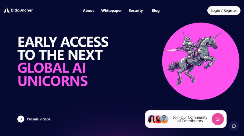 Bitlauncher是一个结合AI和加密货币的创新平台，旨在通过公平的批量拍卖系统和社区驱动的DAO工具，重塑初创企业融资和治理方式。-SOAI.IM