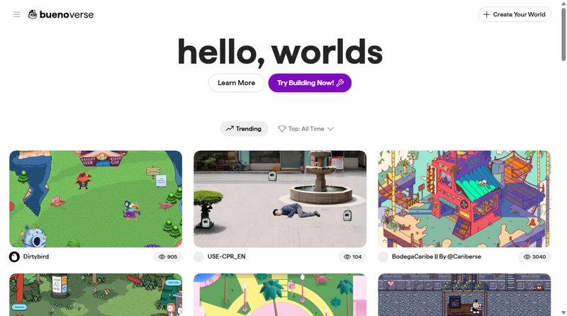 Buenoverse 是一个无需代码即可构建虚拟世界和游戏的平台-SOAI.IM