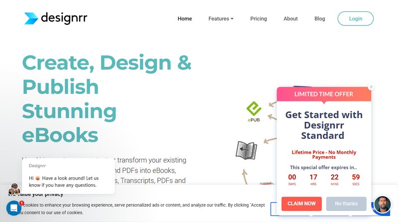 Designrr是一款多功能内容创作工具，能够快速将各种形式的内容转换为电子书、翻转书、博客文章等格式，帮助用户提升内容影响力和效率。-SOAI.IM