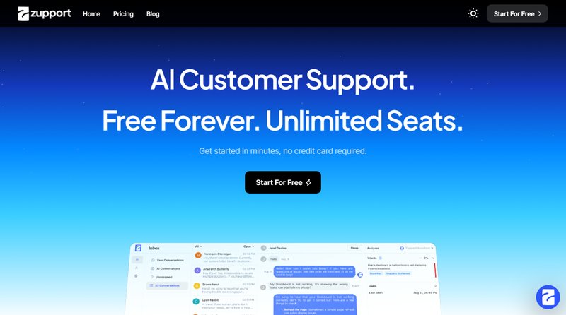 Zupport提供基于AI的客户支持服务，具有无限席位、快速设置和可扩展的定价模式。-SOAI.IM