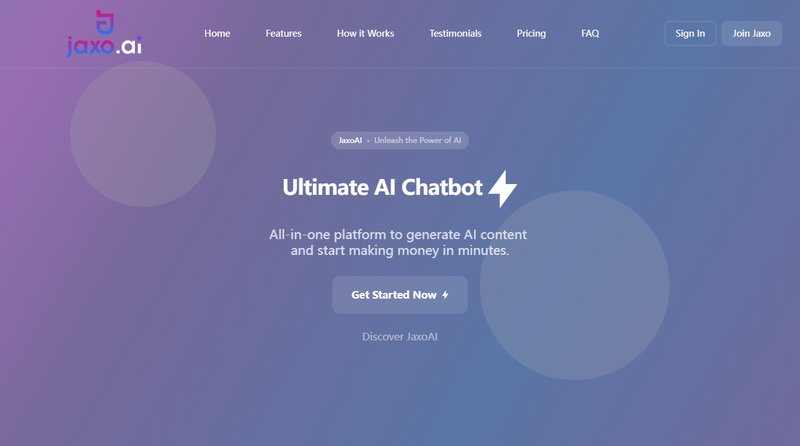 JaxoAI是一个集成了多种AI工具的平台，提供文本生成、图像生成、代码生成、语音转文字等功能，帮助用户快速生成高质量内容。-SOAI.IM