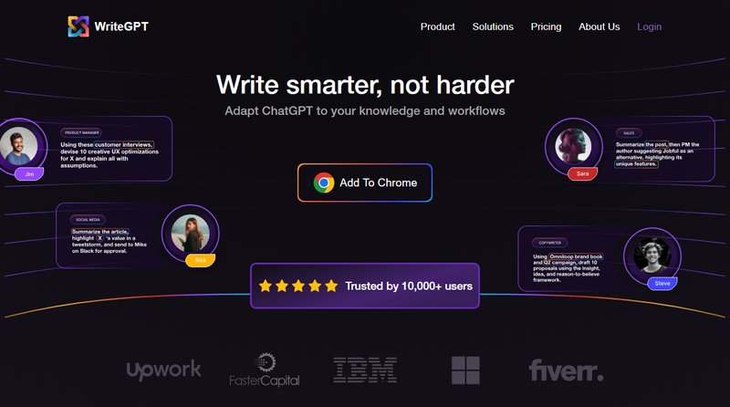 WriteGPT是一款AI驱动的开发伙伴，帮助用户更智能地写作和开发。-SOAI.IM